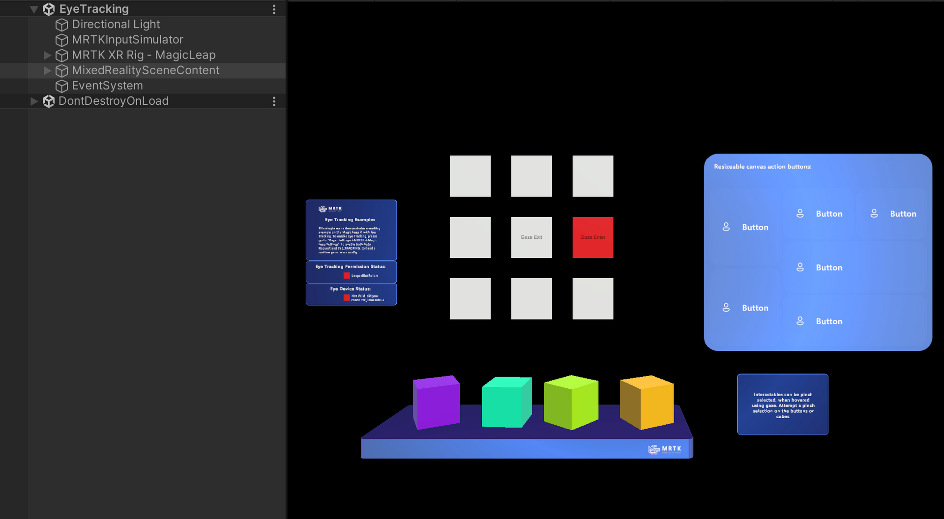 Samples Scenes | MagicLeap Developer Documentation