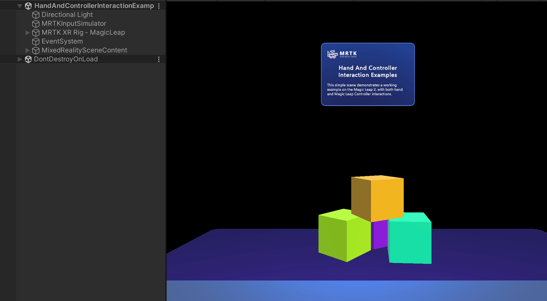 Samples Scenes | MagicLeap Developer Documentation