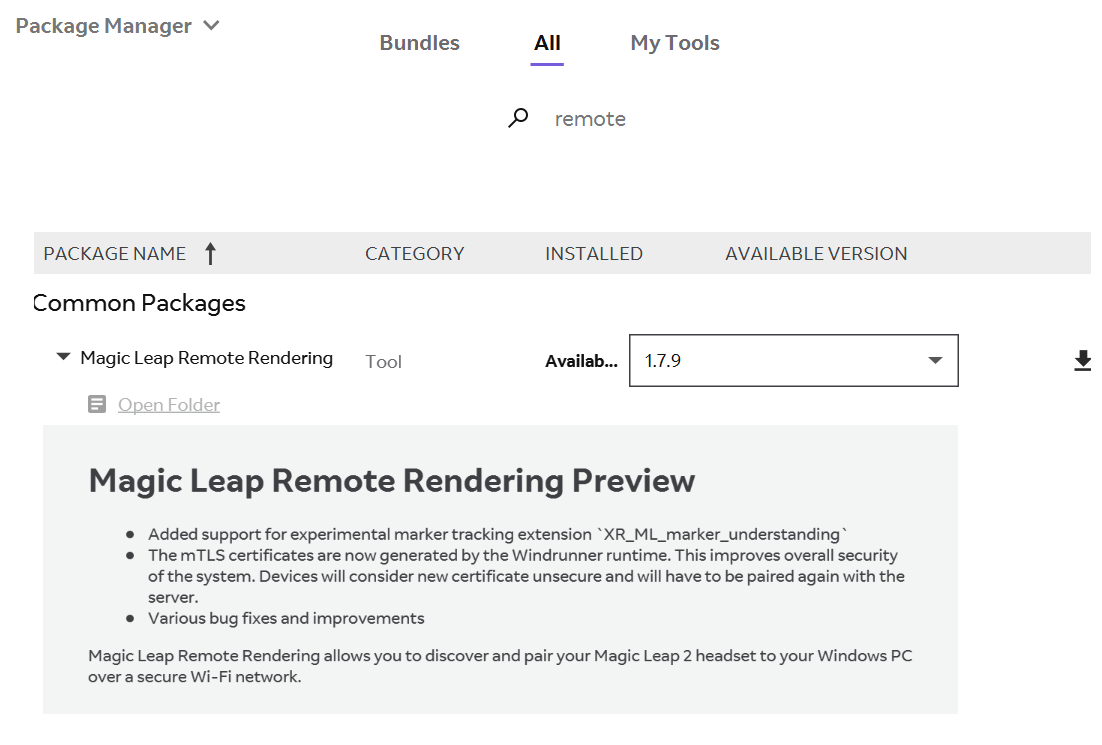 Remote Render Setup | MagicLeap Developer Documentation