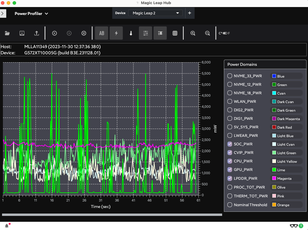 Power Profiler | MagicLeap Developer Documentation