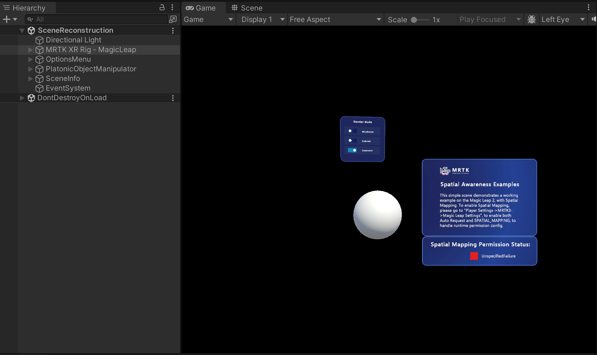 Samples Scenes | MagicLeap Developer Documentation